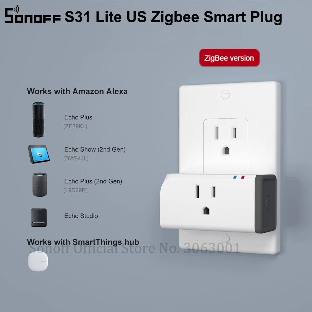 SONOFF S31 Lite ZB US Zigbee Smart Plug Socket 15A Remote Control Powe – Ezlo - Property Empowered