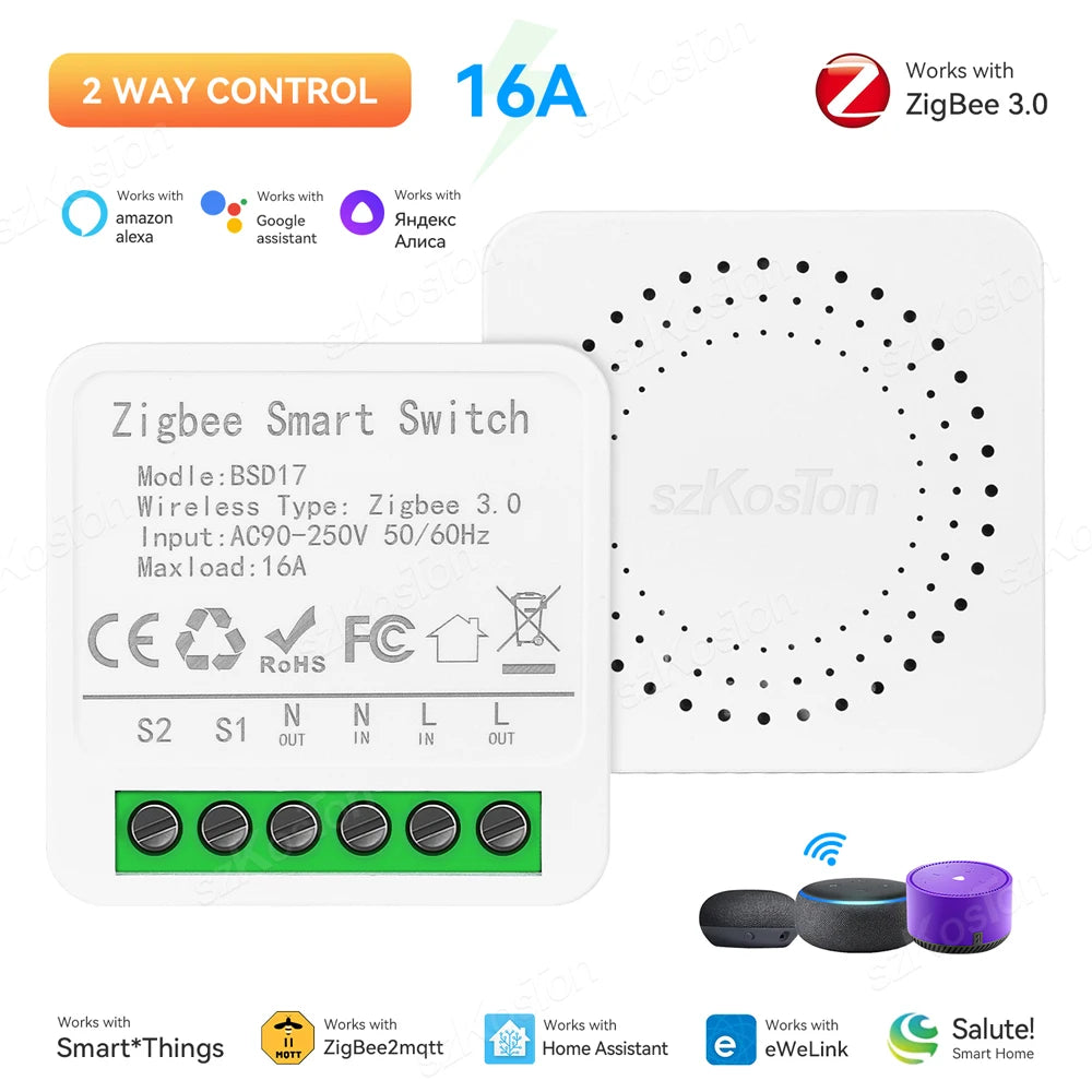 eWeLink App 16A Mini ZigBee Smart Switch DIY Light Switch Relay Breake – Ezlo - Property Empowered