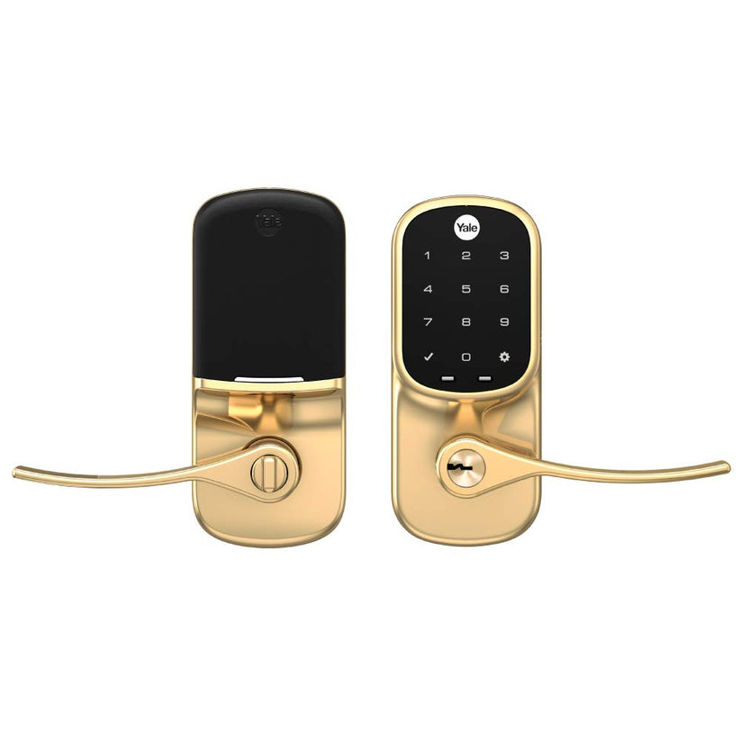 Yale Z-Wave Plus Assure Touchscreen Keypad Lever Lock, Polished Brass ...