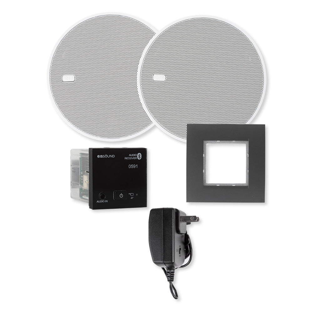 EISsound In-Wall Bluetooth Audio Receiver with Two 5 In. Speakers and ...