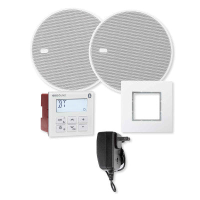 KBSOUND In Wall PREMIUM Bluetooth Audio Receiver Kit, USA, 5 In, White ...