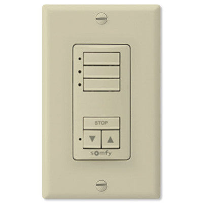 Somfy DecoFlex WireFree RTS Wall Switch, 3-Channel, Ivory – Ezlo ...