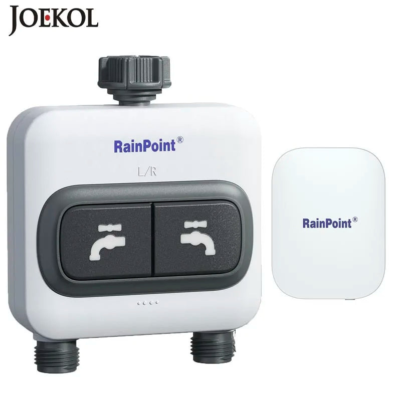 WiFi Garden 2 Zone Water Timer Smart Solenoid Valve Wireless Phone Rem ...