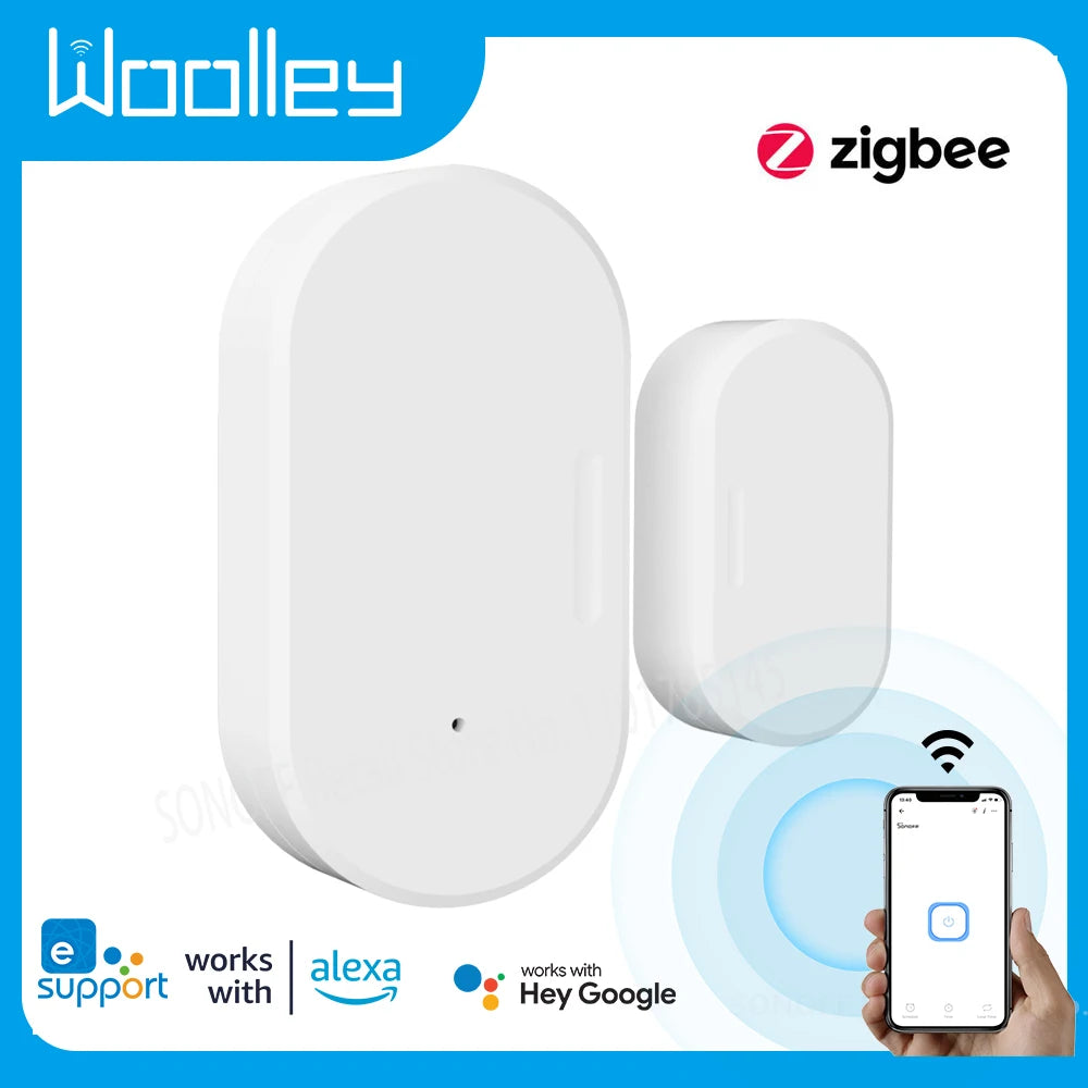 Woolley Zigbee Door Sensor Smart Home Security Window Detector Automat ...